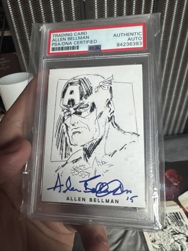 Allen Bellman 1941 Captain America Timely Comics Signed Sketch Card PSA ...