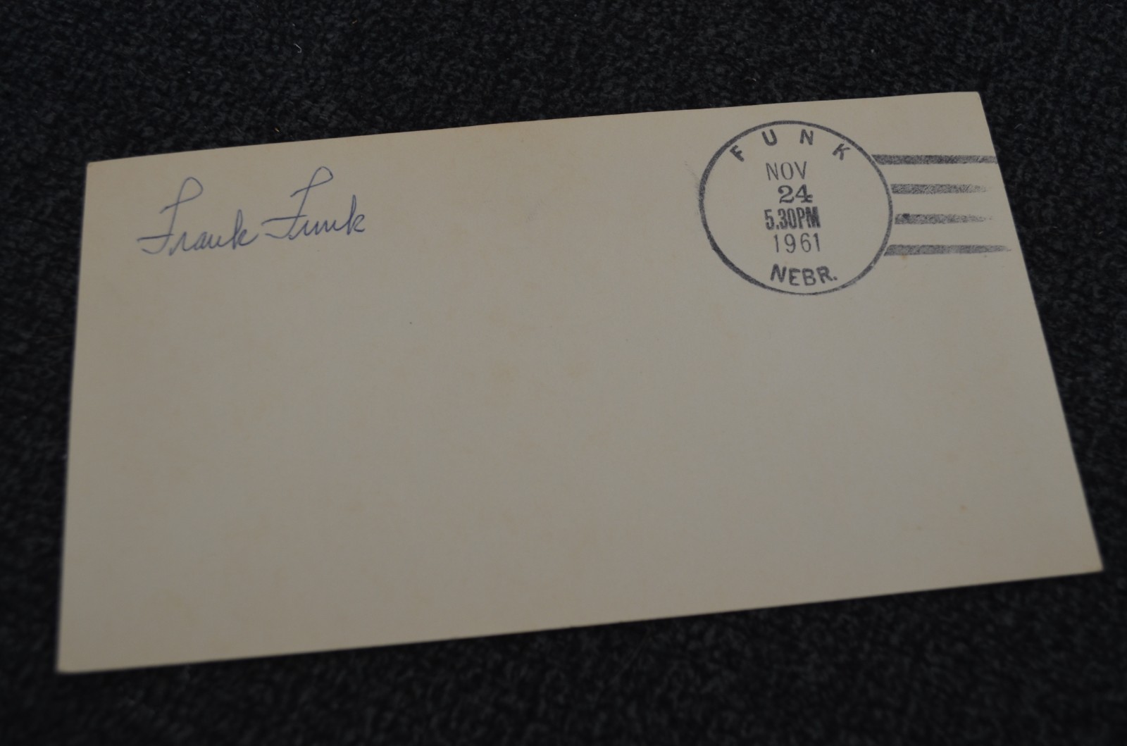 Frank Funk 1961 signed 4x6 index card Cleveland Indians | eBay