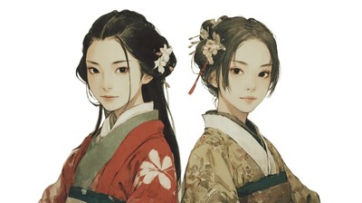 Edo Period Women Vinyl Car Decal Sticker – Waterproof & UV-Resistant 5. ...