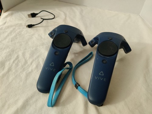 Pair HTC Vive 2.0 Blue Controller Vive Pro 2PR7200 | eBay