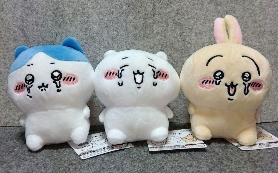 Chiikawa 3 Set Cried Plush Chikawa Hachiware Usagi Crying Doll 15cm ...
