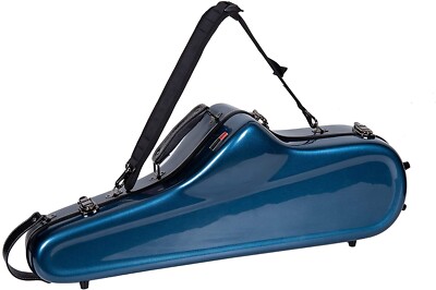 Crossrock Protect Tenor Saxophone Flight Case, Blue Fiberglass Shaped ...