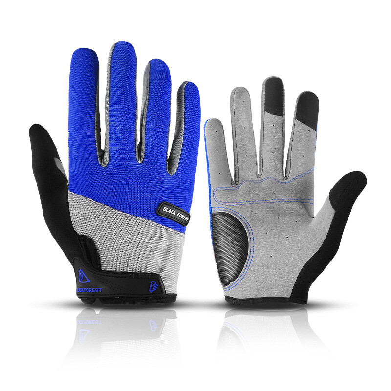 Men Women Full Finger Touch Screen Cycling Gloves MTB DH Mountain Bike ...