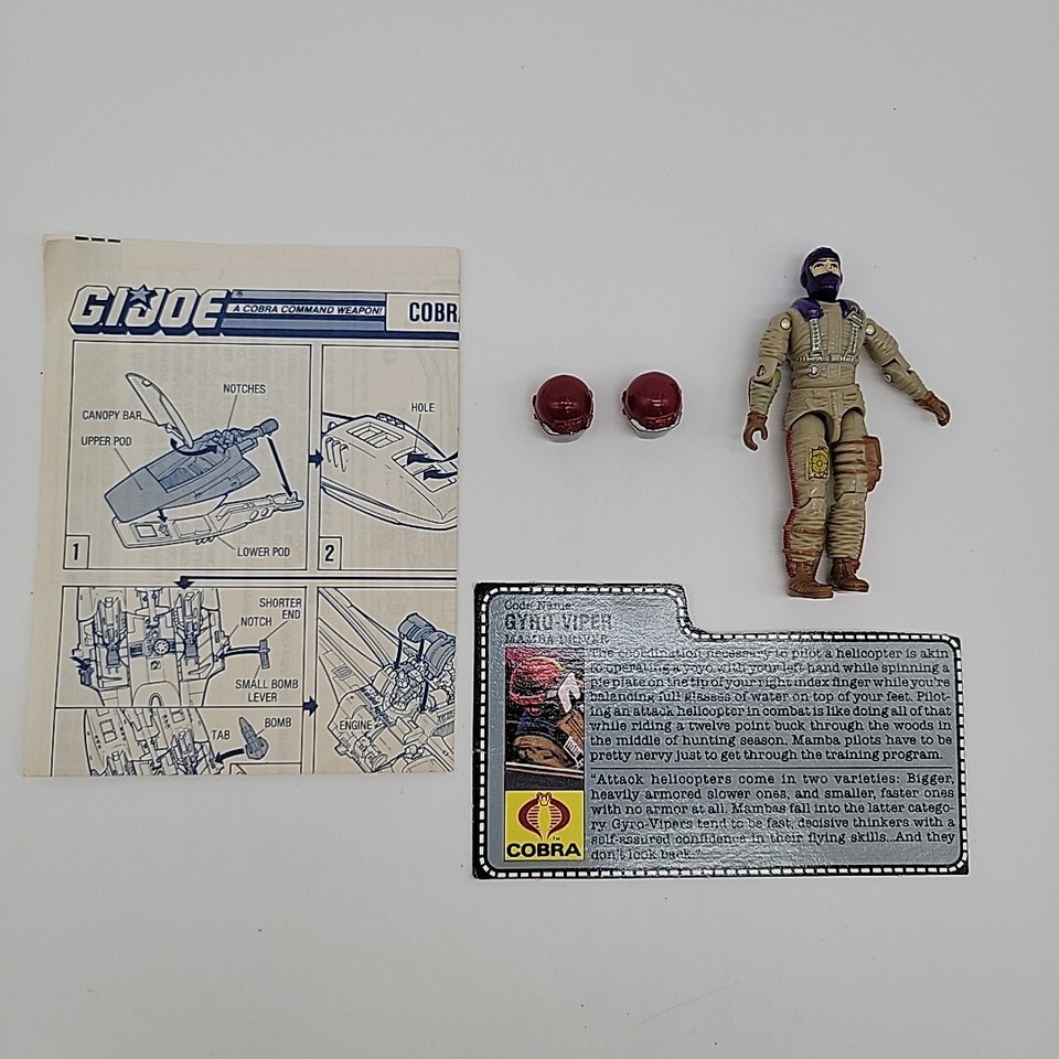 Gi Joe Cobra Mamba Helicopter Vehicle Gyro-Viper Action Figure ...