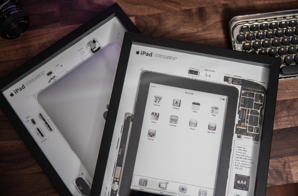 Framed Disassembled iPad 1 Art, Teardown Tablet Wall Display,Gift for ...