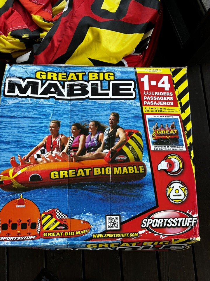 Great Big Mable 1-4/Person Towable Tube for Boating | eBay