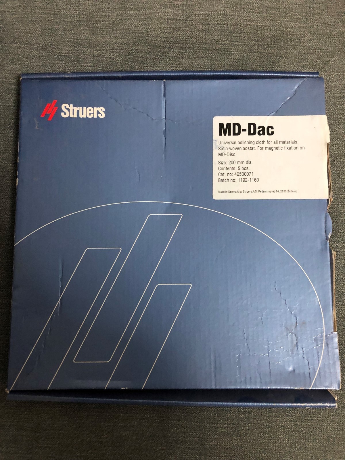 Struers MD-Dac 200 mm Cloth for Univeral polishing all materials - 5 ...