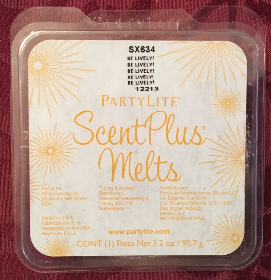 PartyLite BE LIVELY! Scent Plus Melts SX634 9 pc Aroma Joy of Life ...