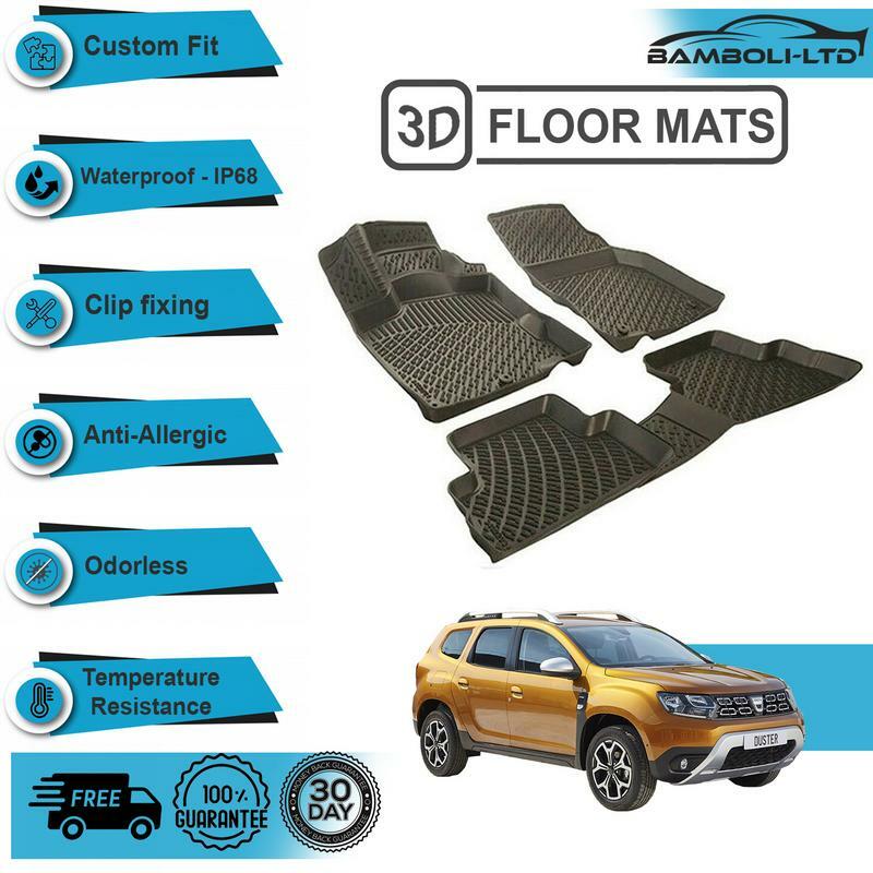 3D Molded Floor Mats Liner Interior Protector Fit for Dacia Duster 4WD ...
