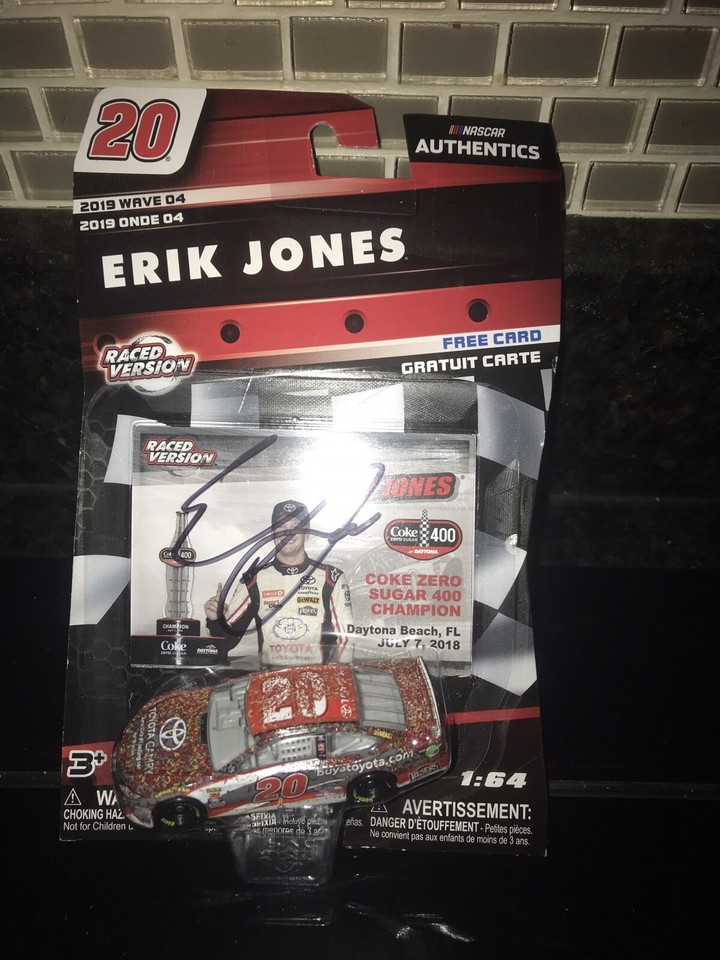 2019 Erik Jones Signed Autograph 1st Win Diecast 1/64 Nascar Authentics ...