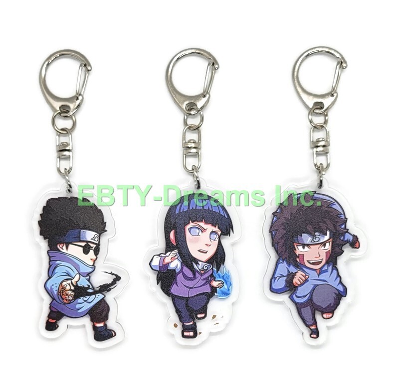 Set of 3 Naruto Anime Acrylic Keychain Kiba, Hinata, Shino v3 | eBay