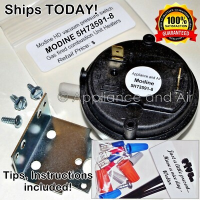 5H73591-8 Modine PDP 150 175 400 Vacuum Pressure Switch Gas Heater ...