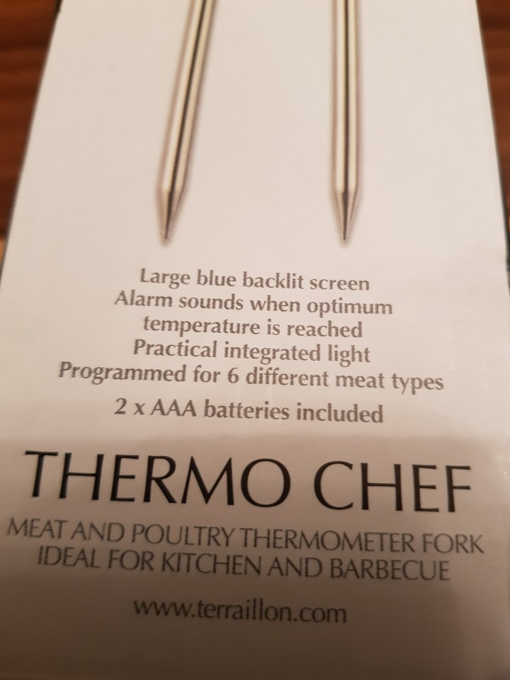 Terraillon Thermo Chef Meat And Poultry Thermometer Fork | eBay UK