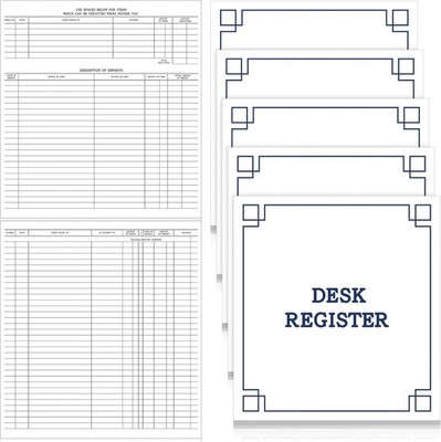 5 Pcs Check Desk Registers Checkbook Register for Business Checkbooks ...