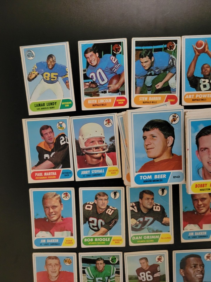1968 Topps Football Set Builder Lot - 50 Different Vintage Football ...