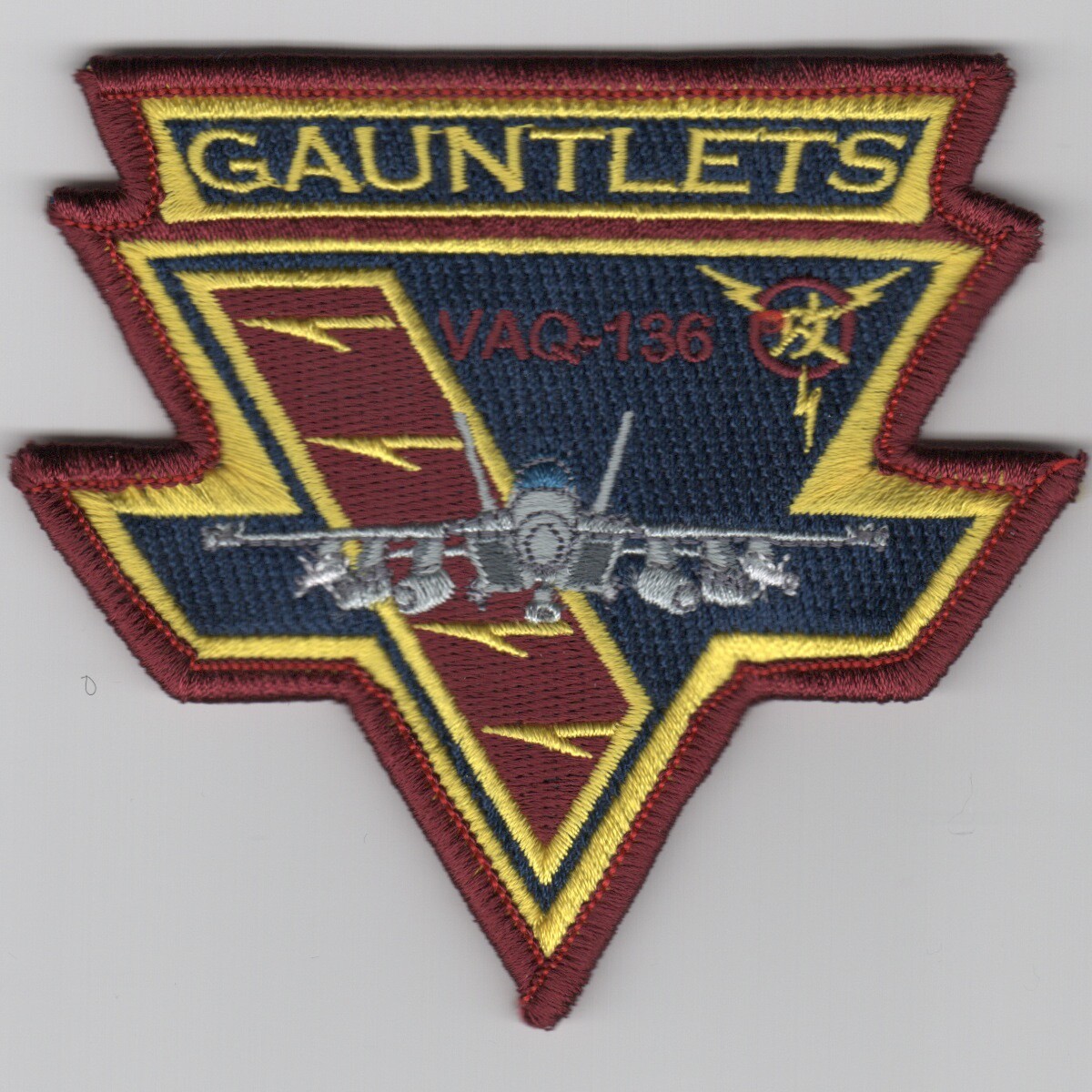 US NAVY VAQ-136 GAUNTLETS EA-18G 'FRONTAL' Triangle (Maroon) | eBay