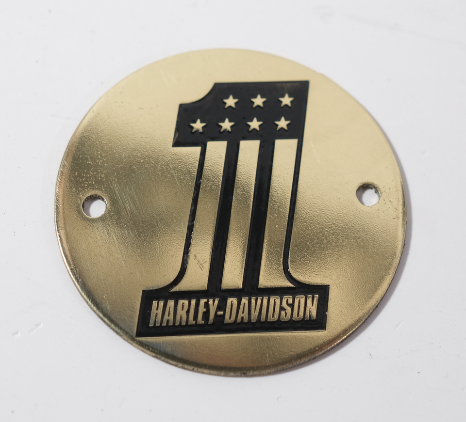 Old School Polished Brass AMF One Timing Points Cover Shovelhead Evo ...