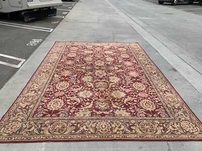 Vintage Nourison Hand Hooked 100 % Wool Area Rug Burgundy 9' 6 1/2" by ...
