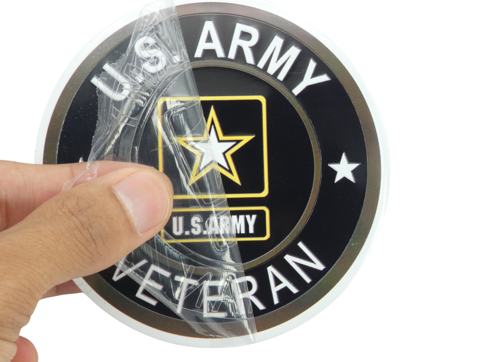 3D METAL US Army Veteran Decal Emblem Patriotic Auto, Truck, Car ...