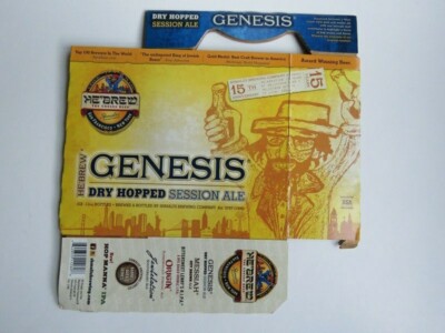 Beer Six (6) Pack Cardboard Holder: HE'BREW Genesis Dry Hopped ...
