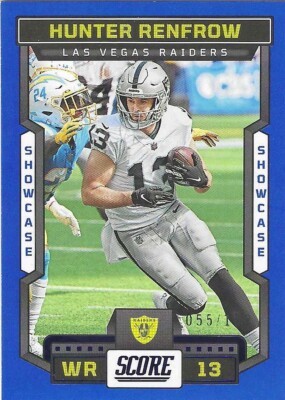 2023 Score Hunter Renfrow 055/100 Blue Showcase #136 Raiders PWE | eBay