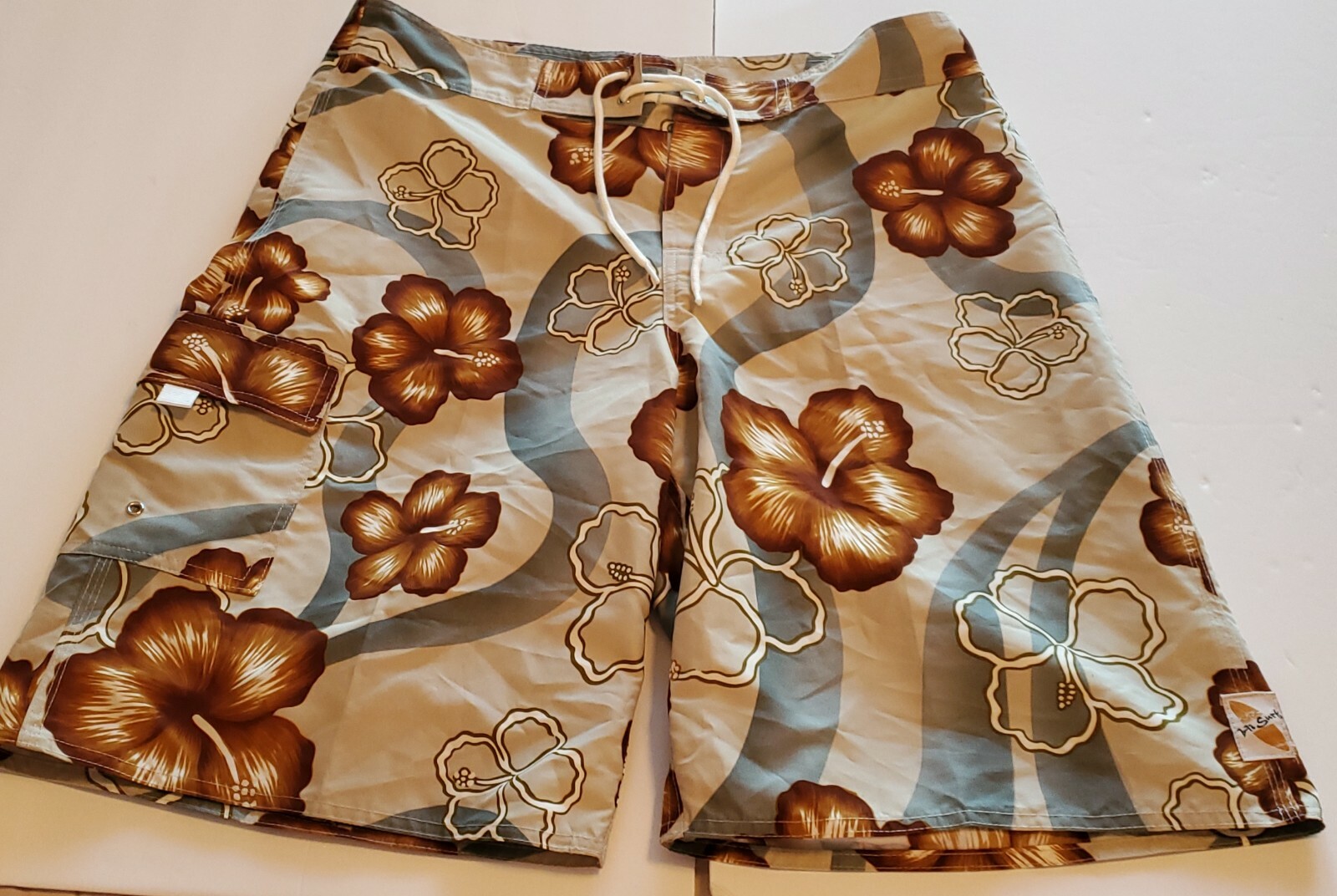 Men's 34 SURF Tropic HawaiiBoard/Swim Trunks Pattern… - Gem