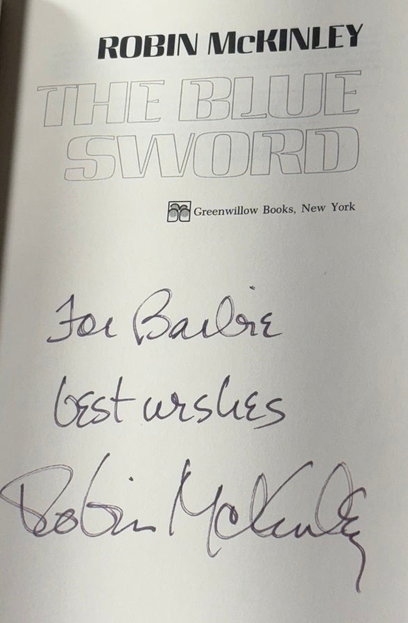 Robin McKinley / The Blue Sword Signed 1982 | eBay
