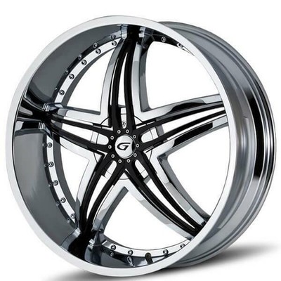 24 inch 24x10 Gianna Blitz Chrome wheels rims 5x120 +35 | eBay