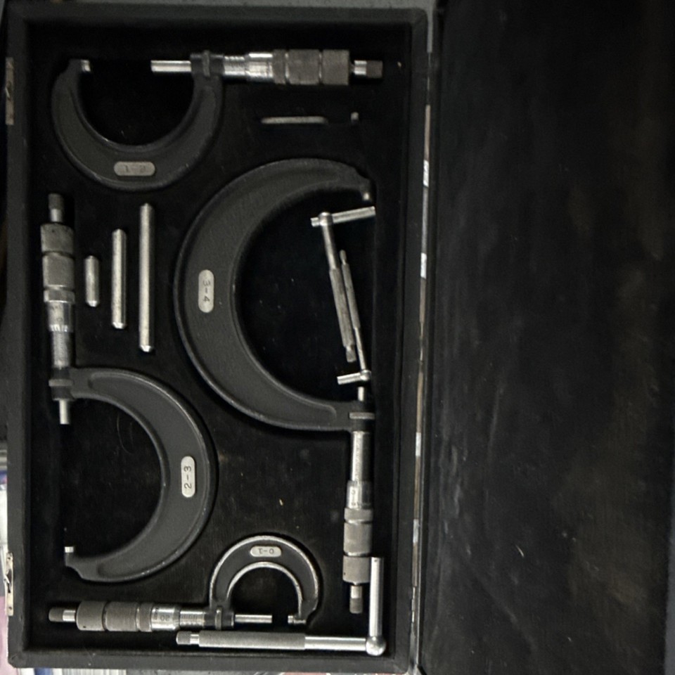 Central Tool Co. Outside Micrometer Set Mechanical 0-3 in Measurement ...