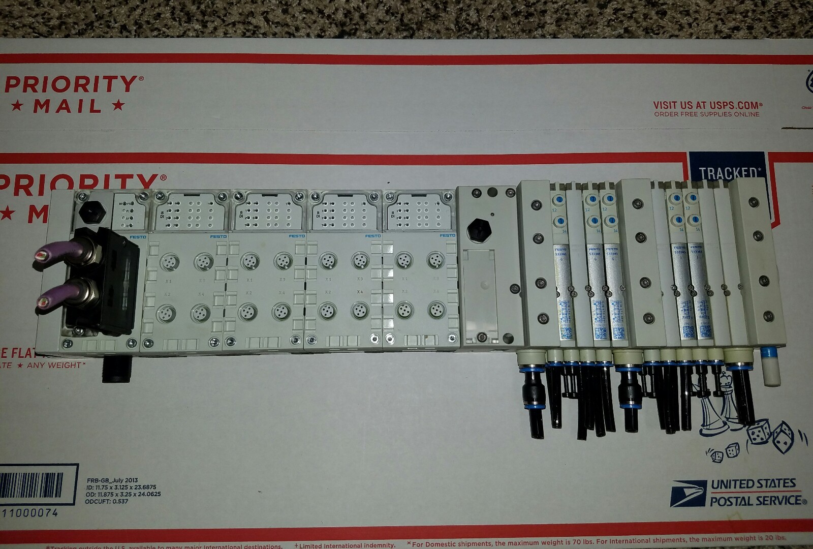 Festo PROFIBUS pneumatic manifild CPX-FB13 CPX-AB-4-M12X3-5POL 195740 ...