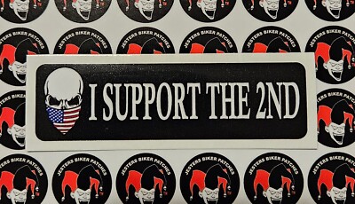 I Support The Second 2nd Amendment Motorcycle Helmet Sticker Helmet ...
