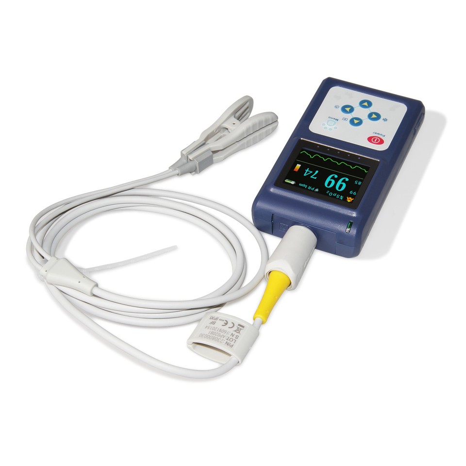Veterinary pulse oximeter Handheld SPO2 Pr monitor ear Tongue Probe+ ...