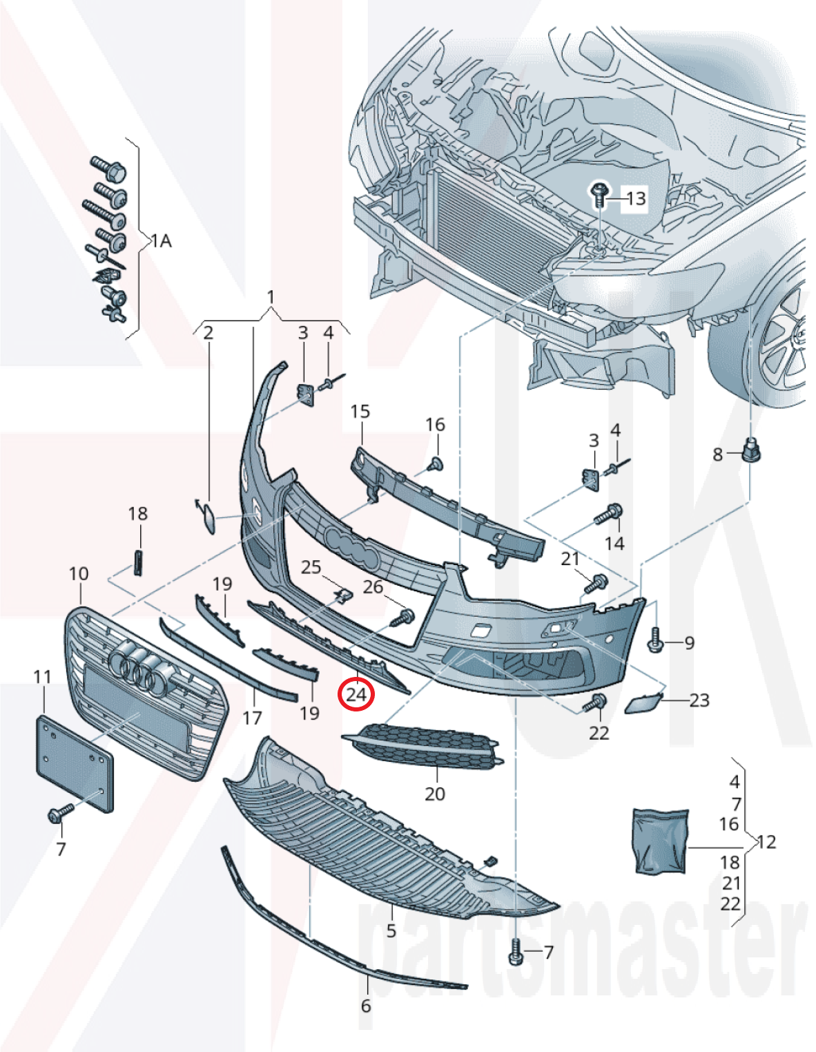 AUDI A6 C7 12-18 NEW GENUINE FRONT BUMPER CENTER LOWER GRILL TRIM ...