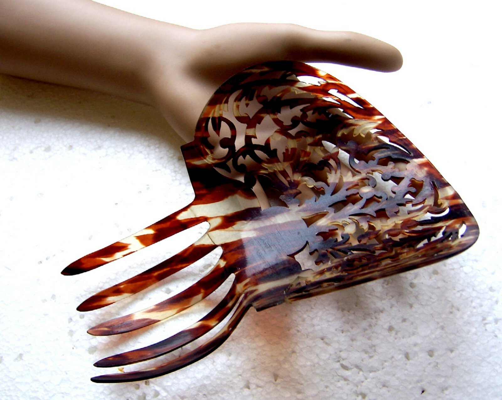 Spanish mantilla style hair comb faux tortoiseshell head piece ...