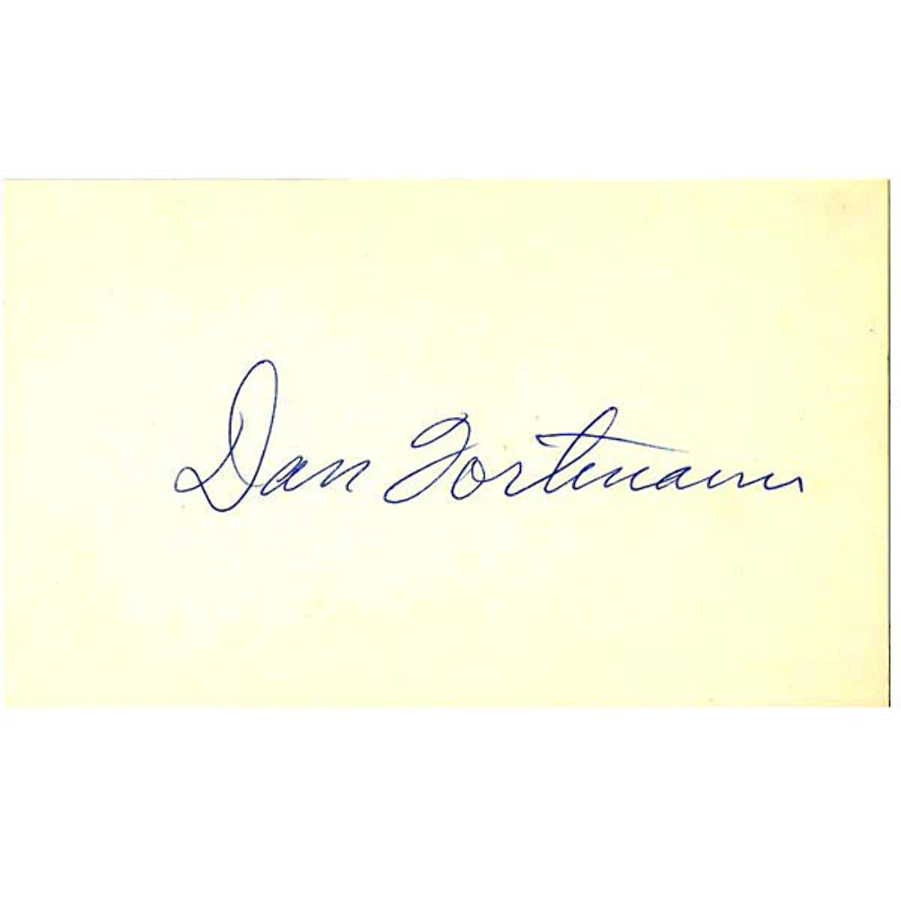 Dan Fortmann Autographed / Signed 3x5 Card | eBay