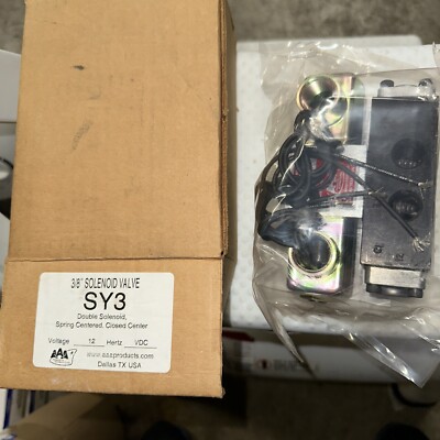 AAA 12VDC 3/8 Inch SY3 Kneel 4 Way Valve Solenoid Assembly 0038874 NOS ...