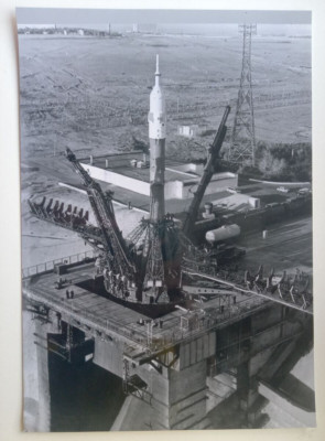 Photo Space Baikonur Cosmodrome "Soyuz launch vehicle" Space Soviet ...