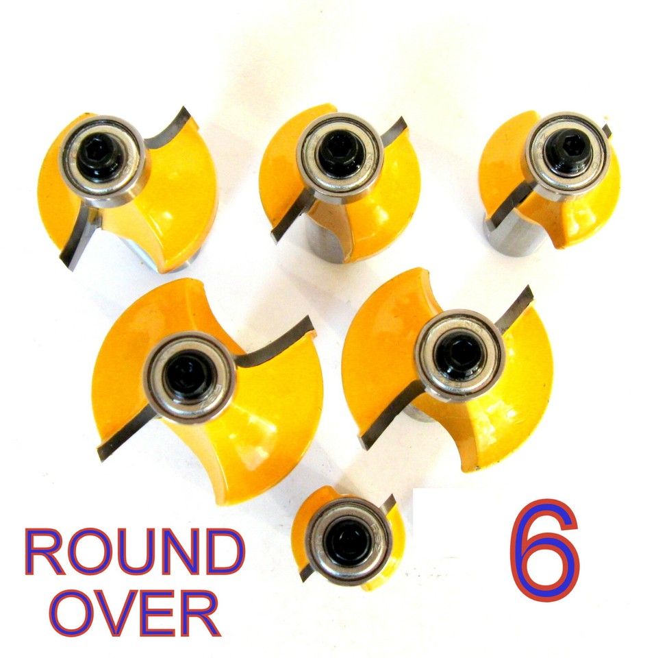 6pc 1/2 Shank Edge Forming Round Over Router Bit Set sct-888 | eBay