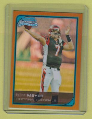 2006 Bowman Chrome Gold Refractor Erik Meyer #49/50 Bengals | eBay