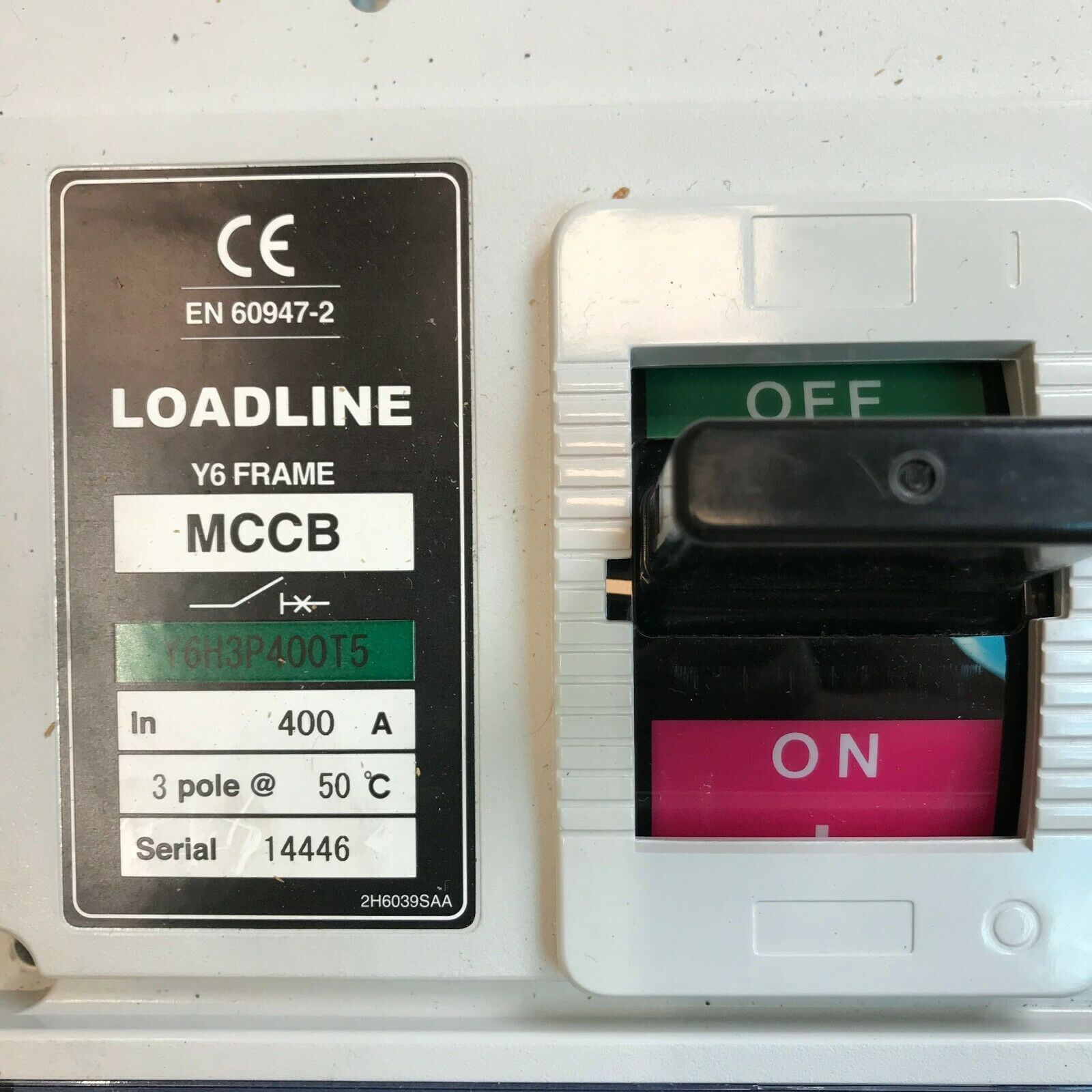 DORMAN SMITH Y6H3P400T5 MCCB 400A TP 25kA YA6 FRAME LOADLINE LOADBANK ...