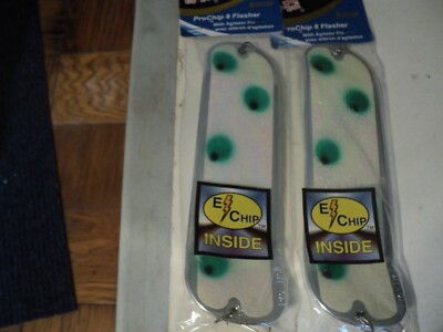 2 - PRO TROLL 8 " FLASHERS/WITH E CHIP (CHROME BLACK EYED PEAS) NIP | eBay