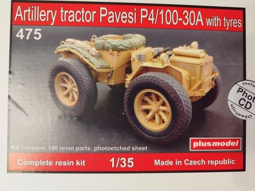 Plus Model 475 artillery tractor p4/100 30 a tyres resin kit italian 1/ ...