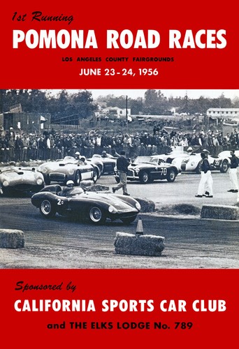 Pomona Road Races - California Sports Car Club 1956 Advertising Poster ...