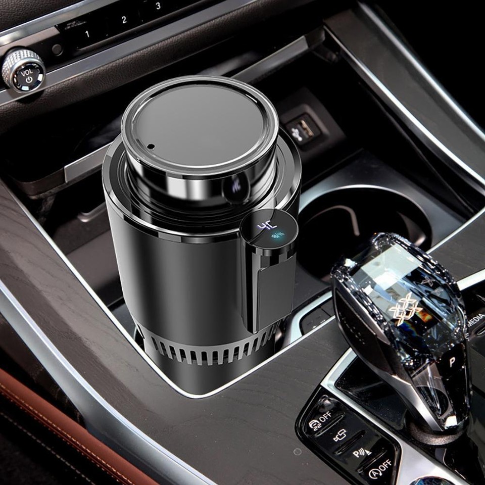 Car Cold Hot Cup Touch Screen, Digital Display Car Cup Holder Cooler ...