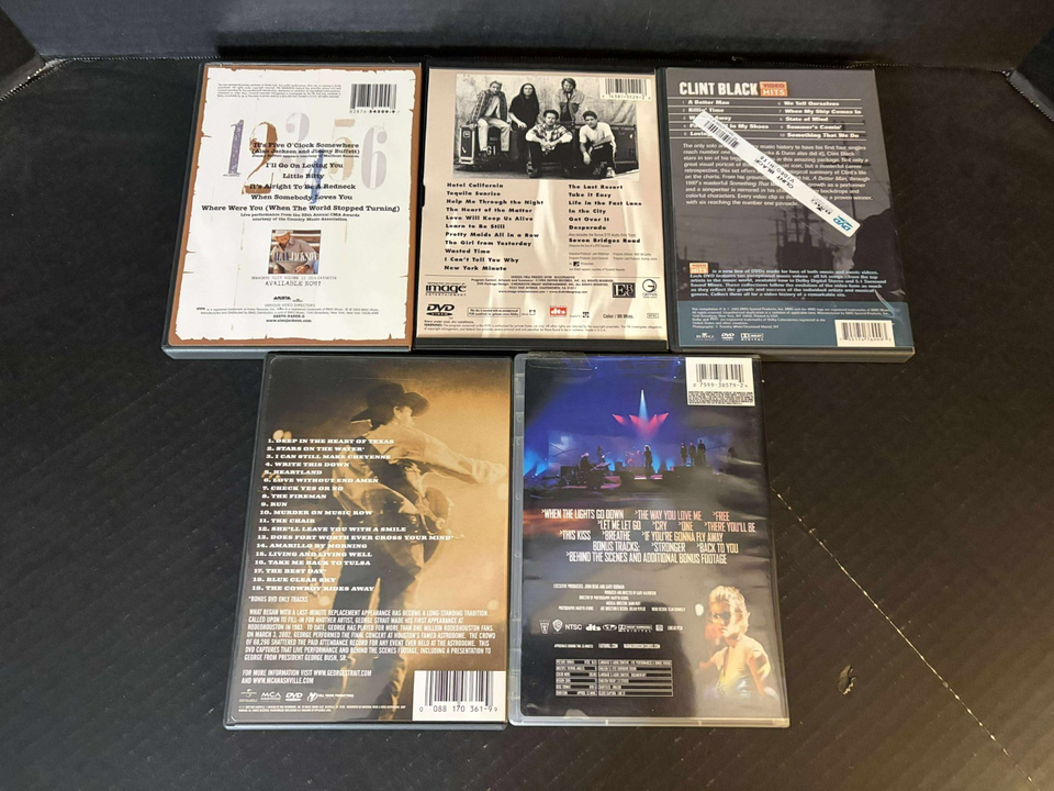 (5) COUNTRY MUSIC DVD LOT FAITH HILL ALAN JACKSON EAGLES GEORGE STRAIT ...