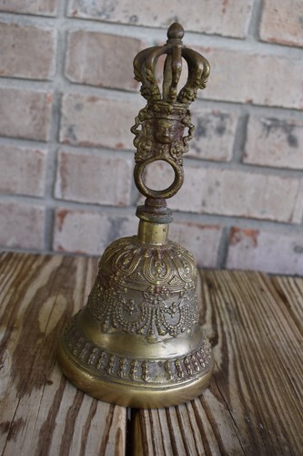 Vintage Tibetan Brass Ritual Bell – Buddhist Meditation Bell with Dorje ...
