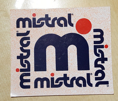 vintage mistral sticker adesivo anni 80 deadstock tennis | eBay