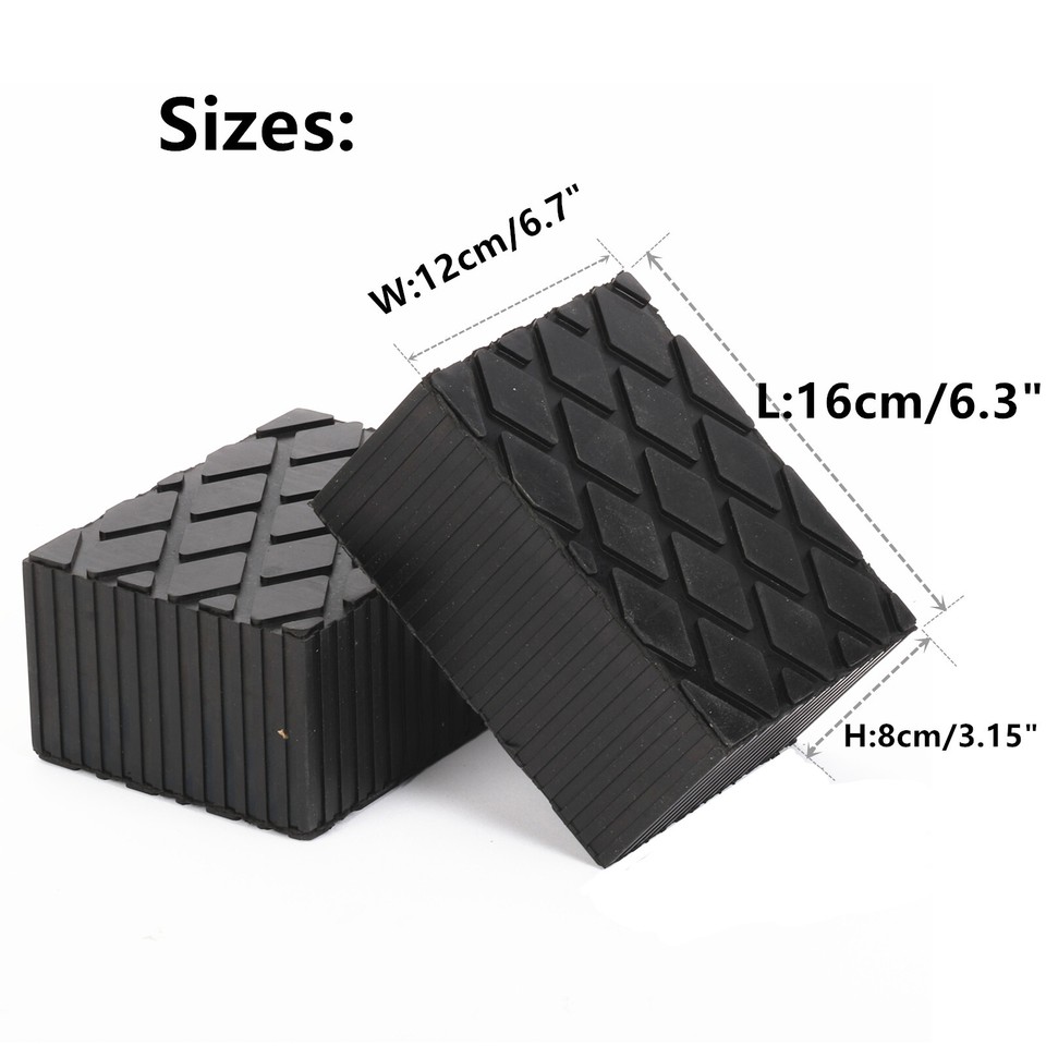 3" Tall Solid Rubber Stack Blocks Universal for Auto Lift Rolling Jack ...