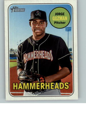 2018 Topps Heritage Minor League 91 Jorge Guzman - Jupiter Hammerheads ...