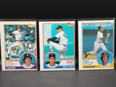 1983 Topps Baseball - 12ct LOT/ERROR CUT cards, likely from the same ...